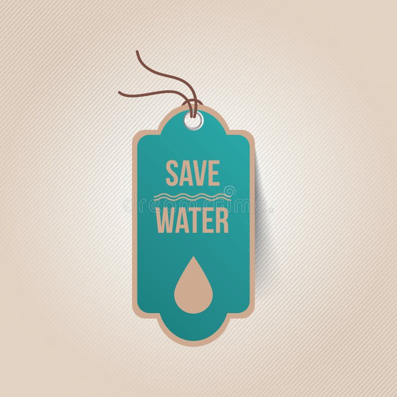 Save Water Poster. Vector Illustration Decorative Design Stock Vector ...