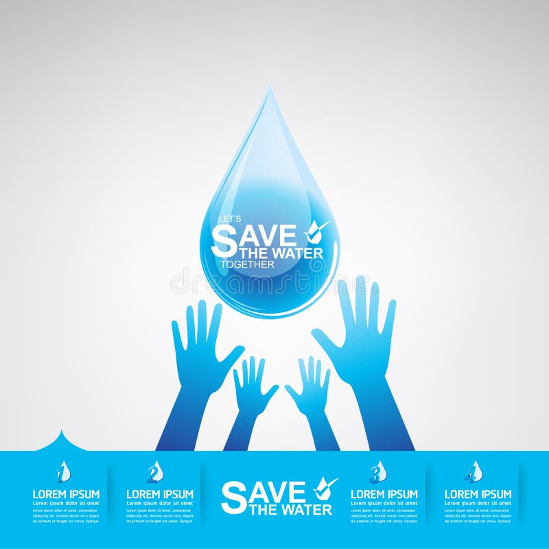Save the Water Vector Concept Save Life Stock Vector - Illustration of ...