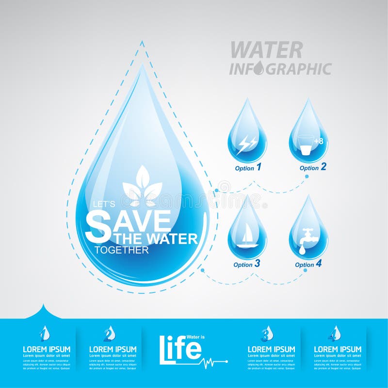 Save water vector stock vector. Illustration of creative - 128691072