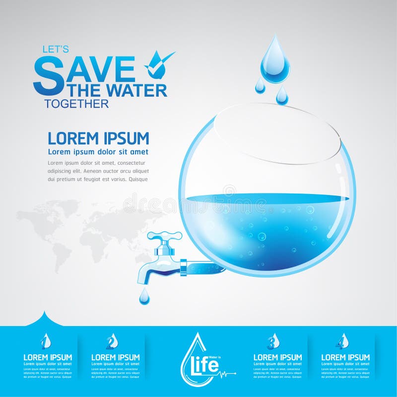 Save the Water-Save the World Stock Vector - Illustration of ecology ...