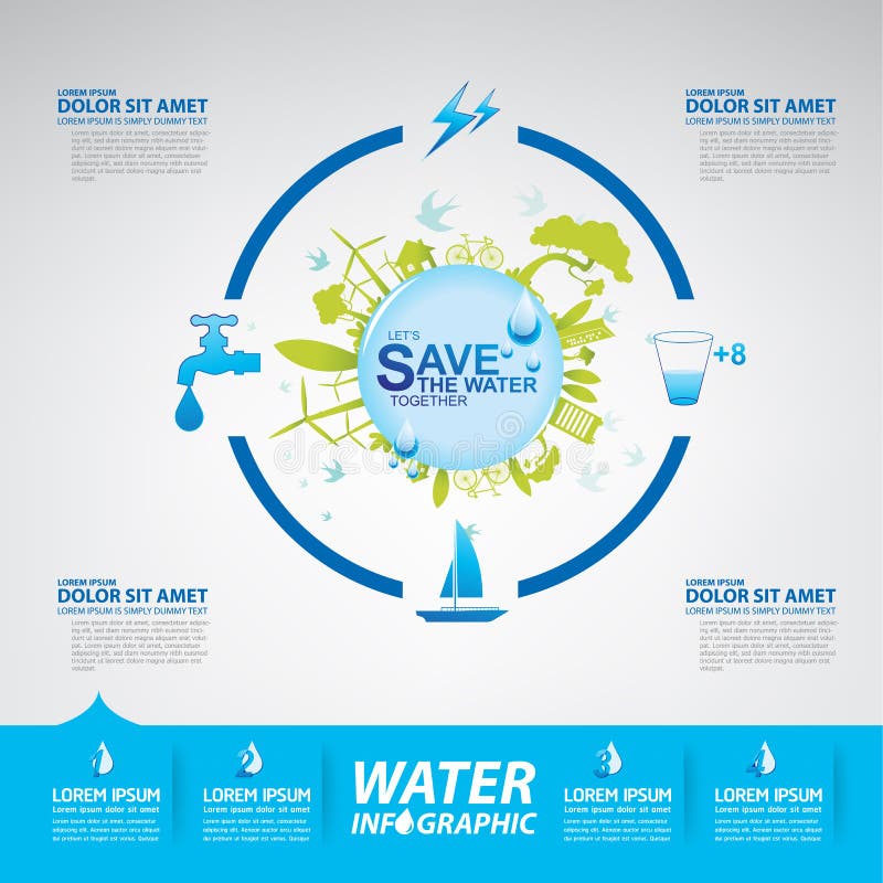 Save Water Vector stock vector. Illustration of recycle - 67302531