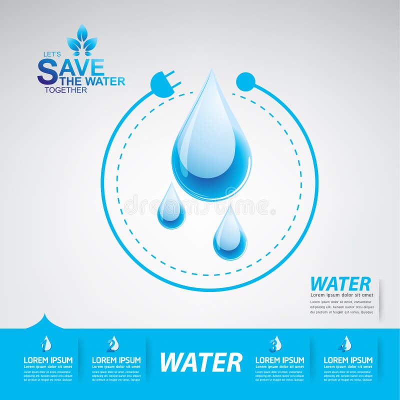 Save Water Vector stock vector. Illustration of green - 68951258