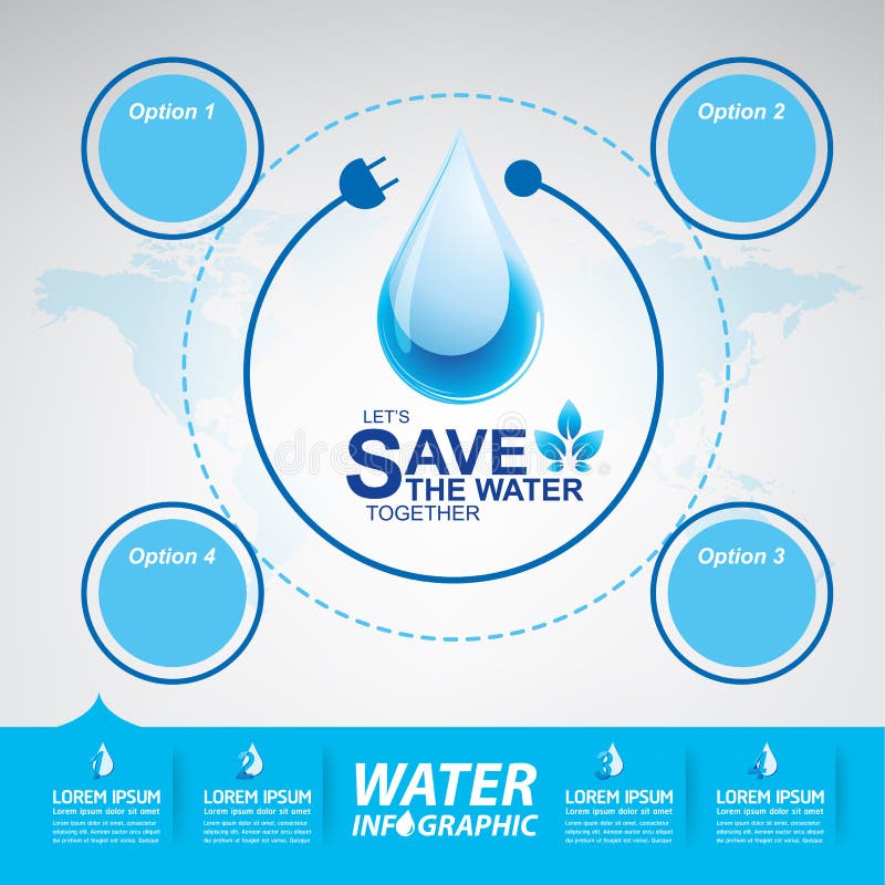 Save Water Vector stock vector. Illustration of global - 68951852
