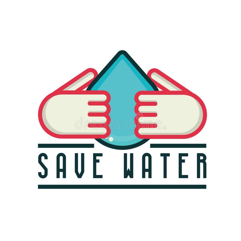 Save Water Poster. Vector Illustration Decorative Design Stock ...