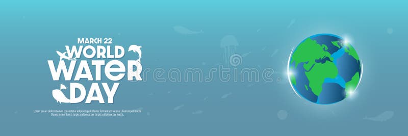 Save Water World Water Day Header or Banner Concept, Vector ...