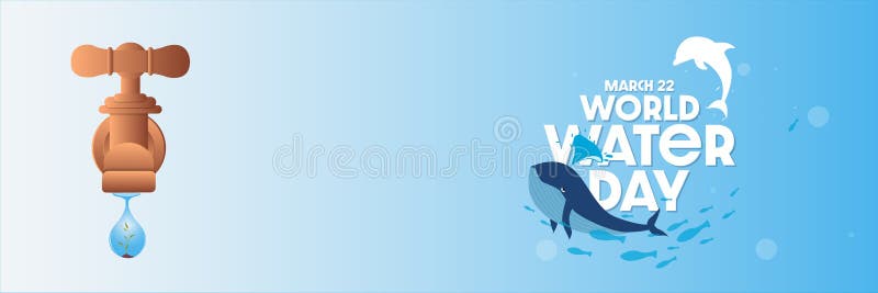 Save Water World Water Day Header or Banner Concept, Vector ...
