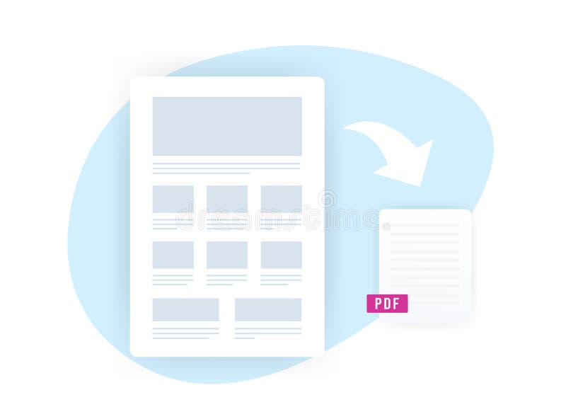 Save Website As PDF Concept Illustration. Convert Html Web Page ... Save Website As PDF Concept Illustration. Convert Html Web Page ...