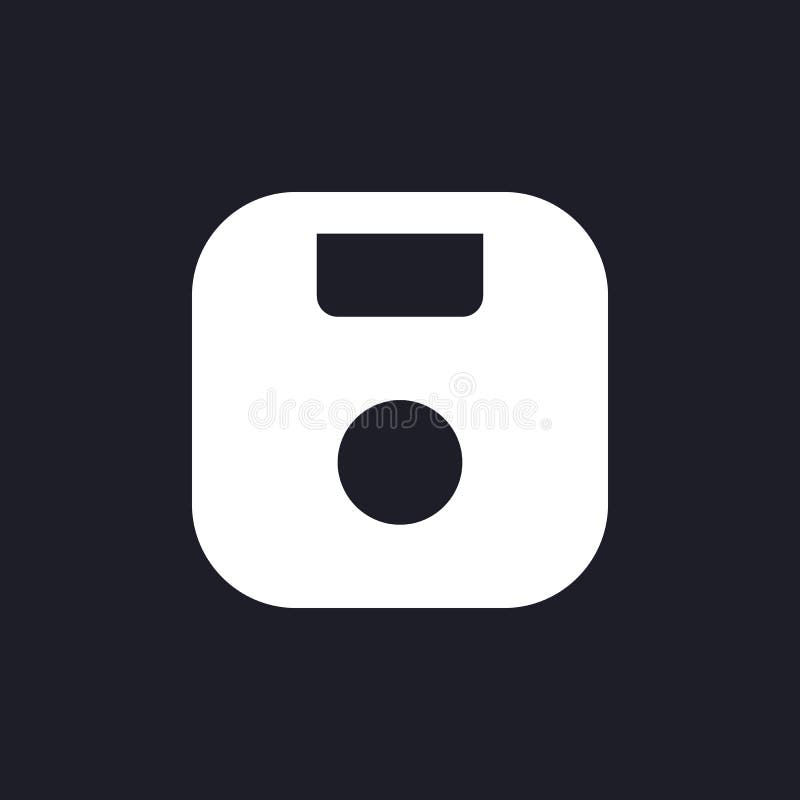 Save White Pixel Perfect Solid Ui Icon Stock Vector - Illustration of ...