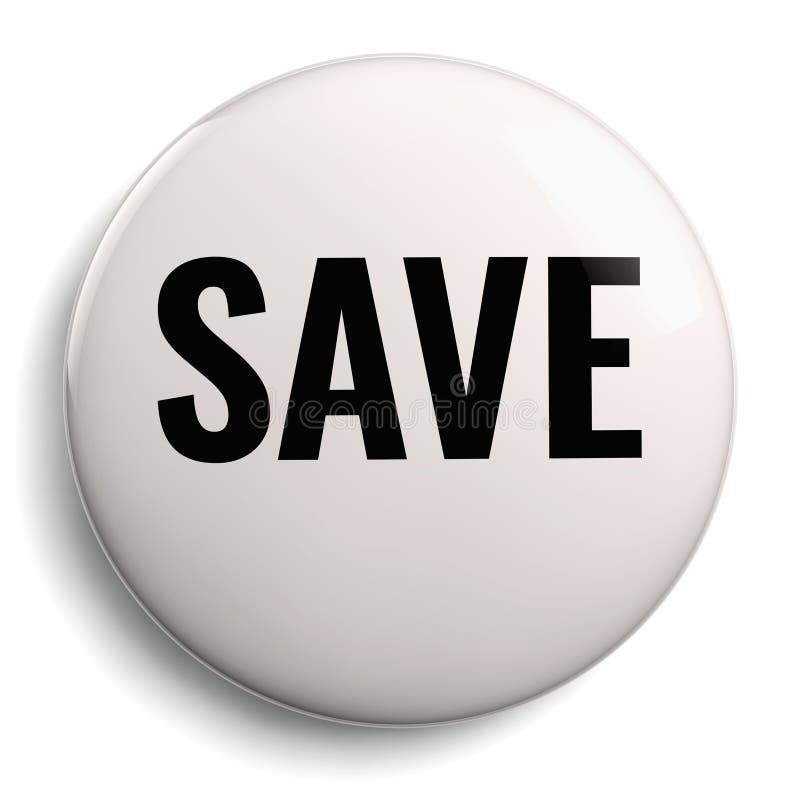 Save Red Round Symbol Isolated Stock Illustration - Illustration of ...