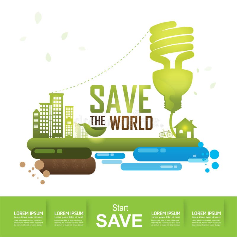 Save the World Vector Background. Stock Vector - Illustration of earth ...