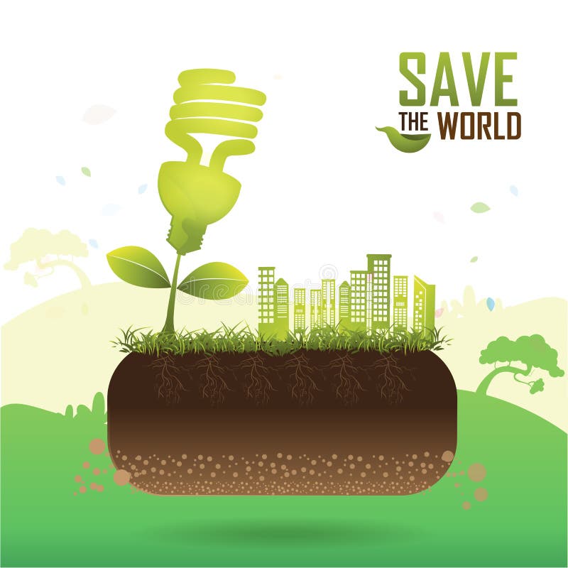 Save the World Vector Background. Stock Vector - Illustration of ...