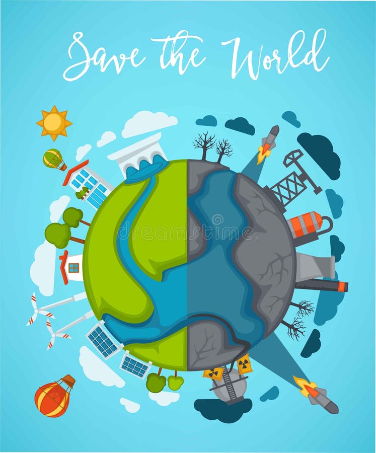 Divided Globe on Two Half, Divided Earth on Two Half, 3d Illustration ... Divided Globe on Two Half, Divided Earth on Two Half, 3d Illustration ...