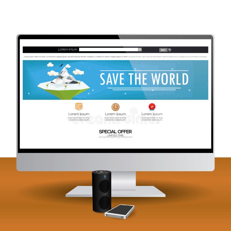 Save the world stock illustration. Illustration of interface - 66265980