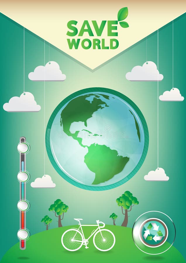 Save the World concept stock vector. Illustration of building - 62096670