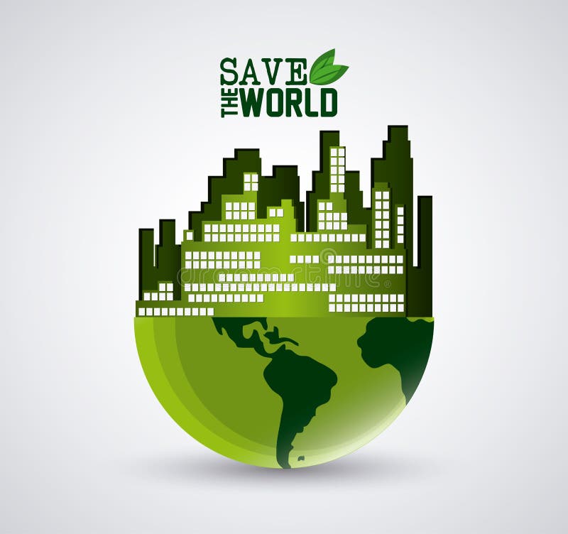 Save world design stock vector. Illustration of conservation - 67872863