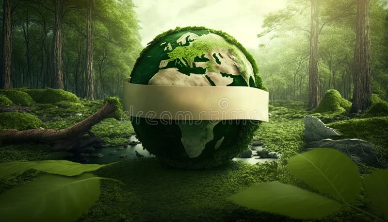 Save the World Green Reasonable. UI and UX, Web Design Objects Stock ...