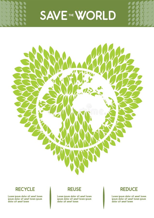 Save the World Infographic. Vector Illustration Decorative Design Stock ...