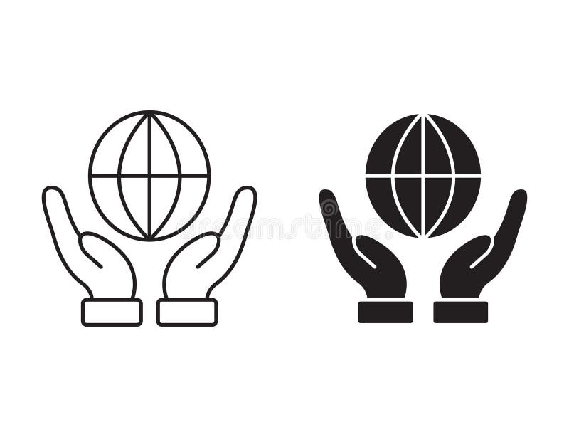 Global World Time Zones Icon Mark in Filled Style Stock Illustration ...