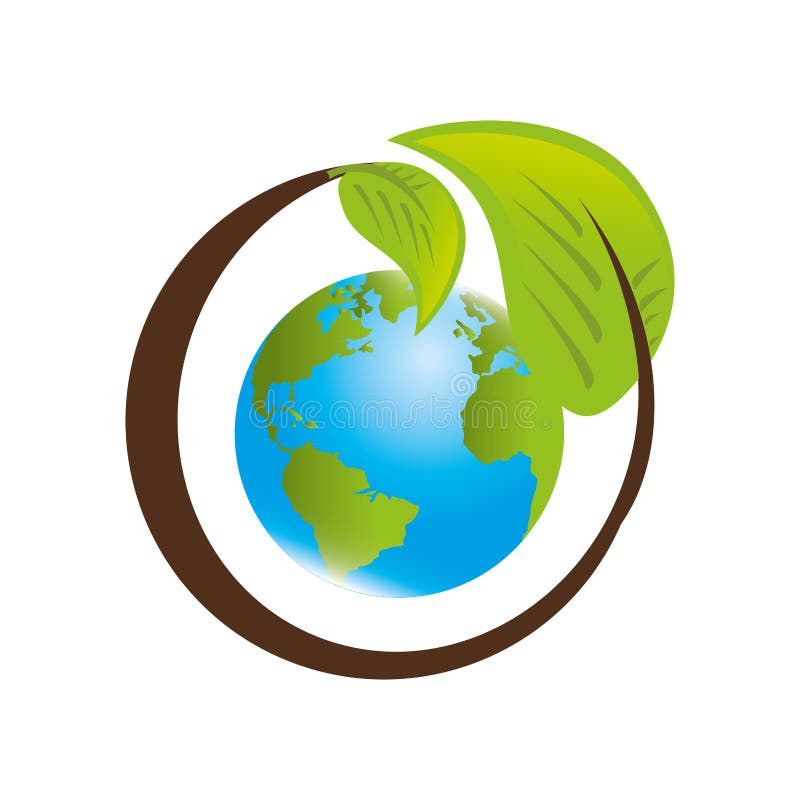 Save the World Planet Ecology Stock Vector - Illustration of symbol ...