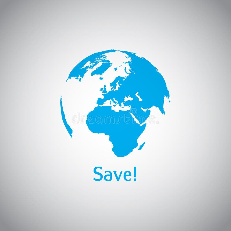 Save the World Vector Symbol Stock Vector - Illustration of link ...