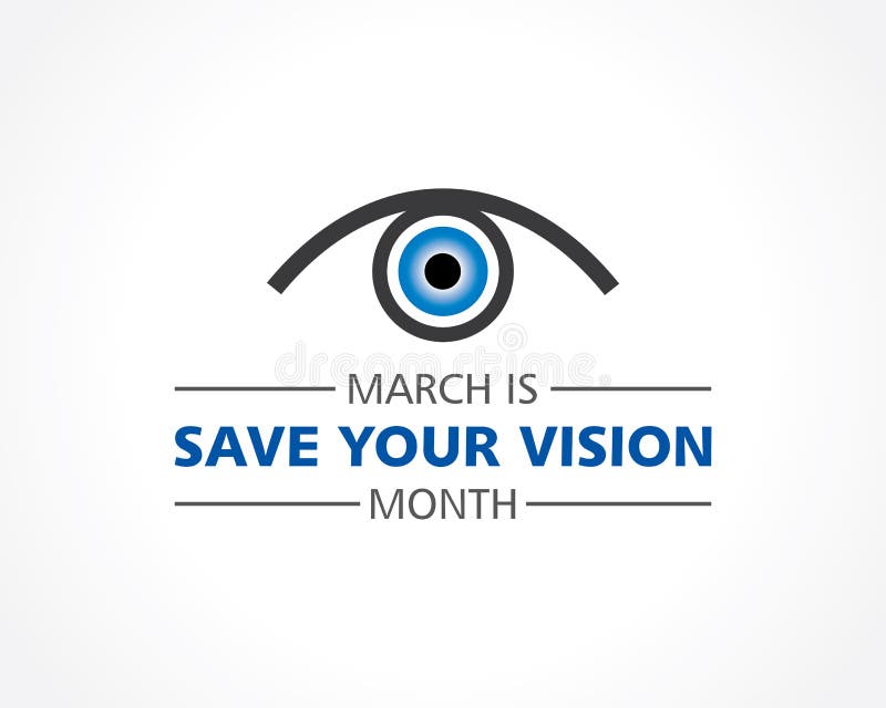 Save Your Vision Month Observed in Month of March Stock Vector ...