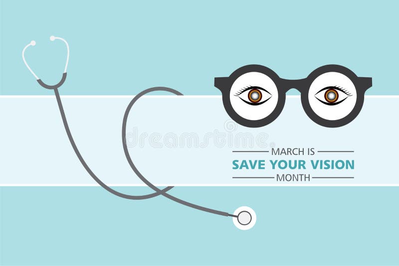 Save Your Vision Month Observed in Month of March Stock Vector ...