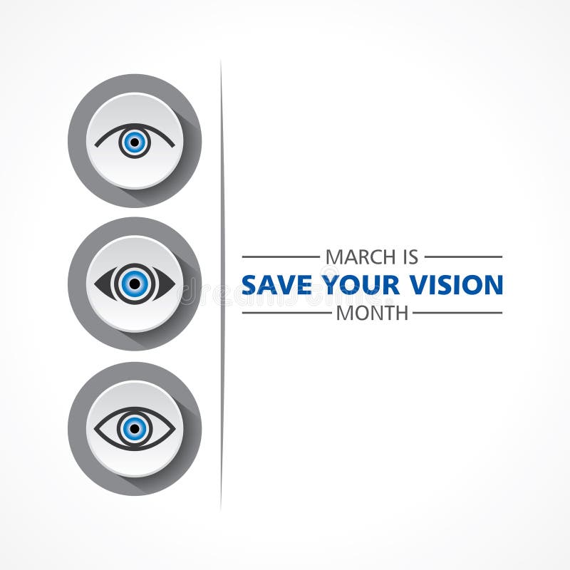 Save Your Vision Month Observed in Month of March Stock Vector ...