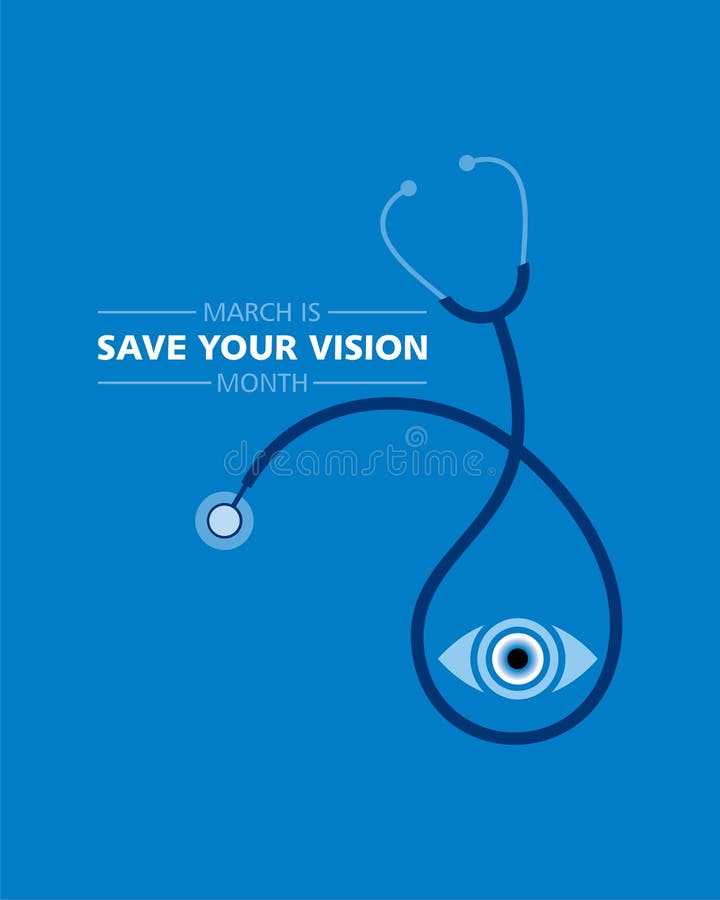 Save Your Vision Month Observed in Month of March Stock Vector ...