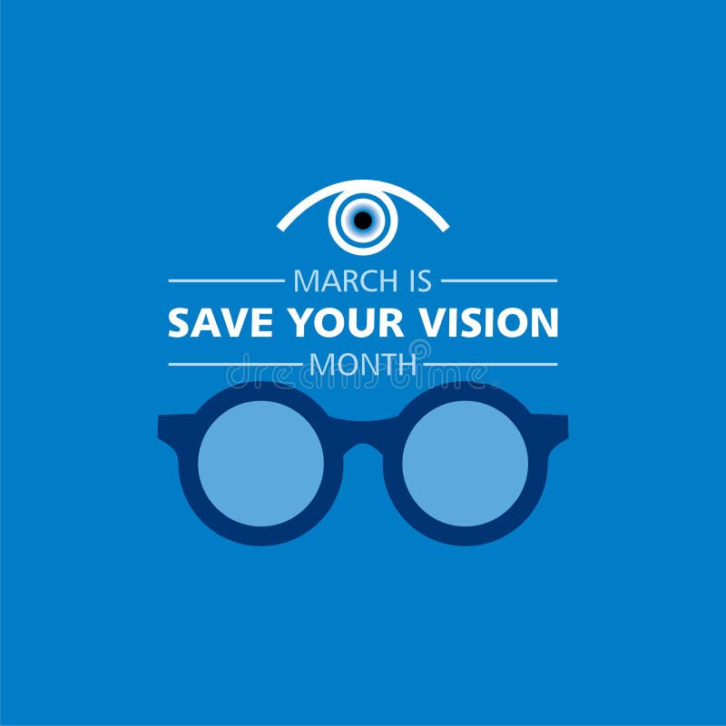 Save Your Vision Month Observed in Month of March Stock Vector ...