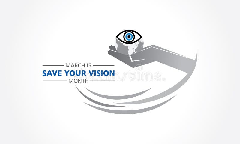 Save Your Vision Month Observed in Month of March Stock Vector ...