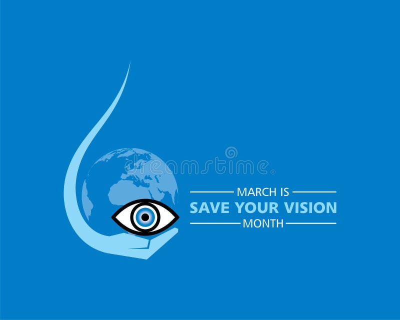 Save Your Vision Month Observed in Month of March Stock Vector ...