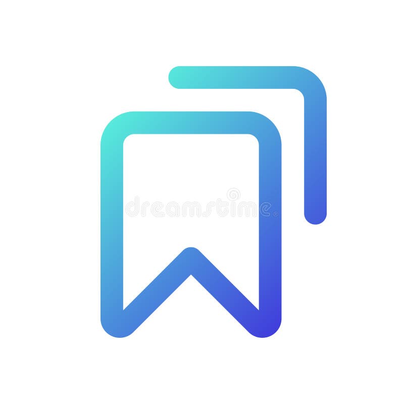 Saved Messages Pixel Perfect Gradient Linear Ui Icon Stock Vector ...