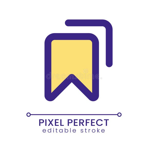 Saved Messages Pixel Perfect RGB Color Ui Icon Stock Vector - Illustration of element, phone ...