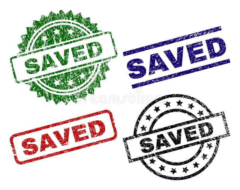 Grunge SAVED Rectangle Stamp Stock Vector - Illustration of blue ...