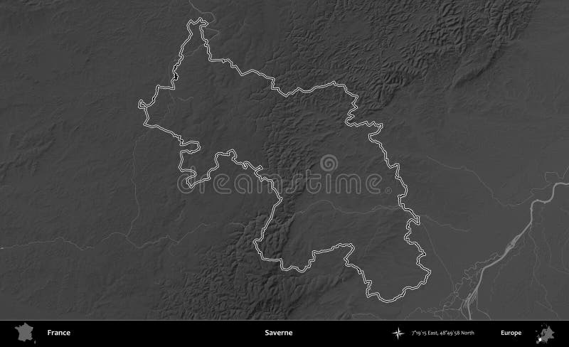 Saverne Outlined, France. Grayscale Stock Photo - Image of vendenheim ...