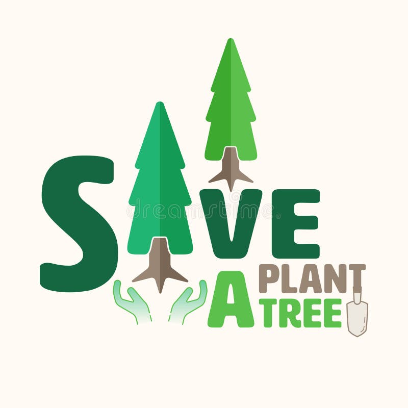 Save Tree Badge stock vector. Illustration of city, campaign - 187205569