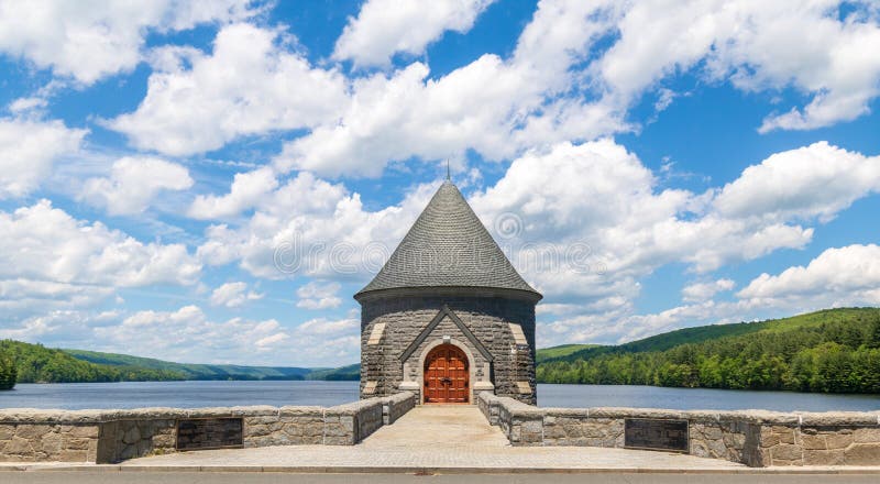 Saville Dam in Barkhamsted, Connecticut Stock Image - Image of ...