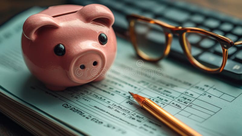 Saving Account Book Bank Statement. Financial Bookkeeping, Accounting ...