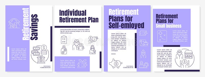 Saving Account Types Brochure Template Stock Vector - Illustration of ...