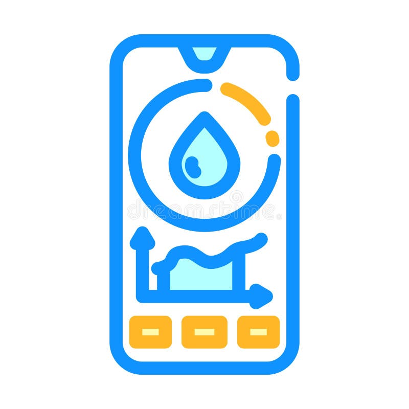 Saving App Water Color Icon Vector Illustration Stock Illustration ...