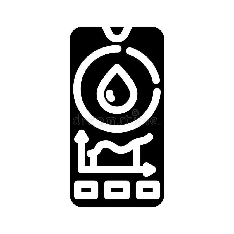 Saving App Water Glyph Icon Vector Illustration Stock Photo - Image of ...