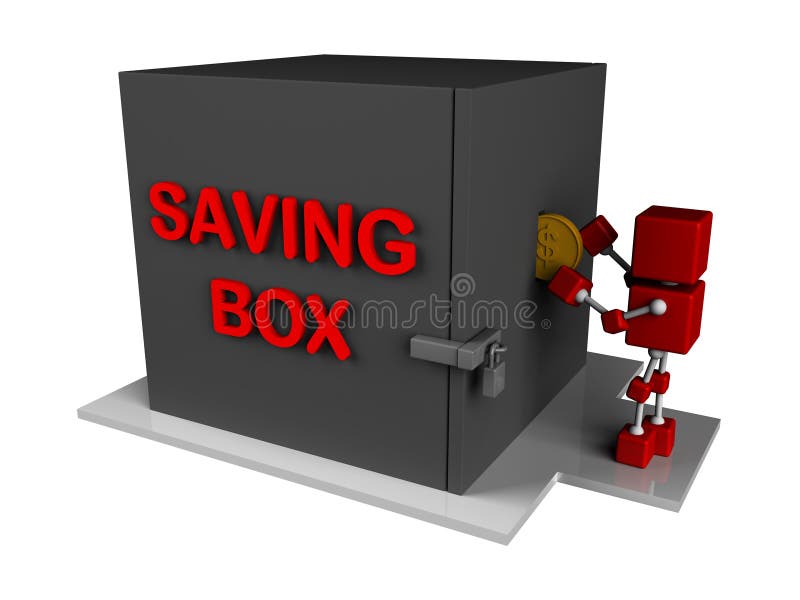 Saving box stock illustration. Illustration of clipart - 74060815