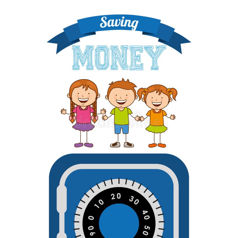 Saving children stock vector. Illustration of cute, little - 59943681