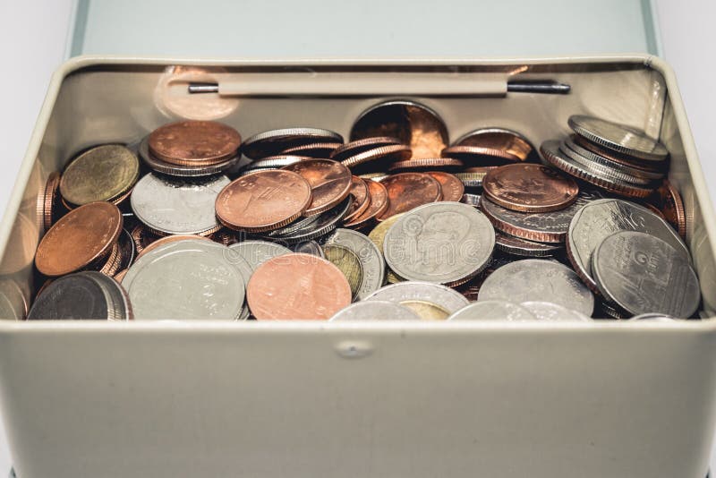 Saving coin in the box stock photo. Image of finance - 85668274