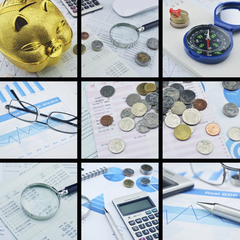 Business Collage Pictures, Finance Concept Stock Photo - Image of ...