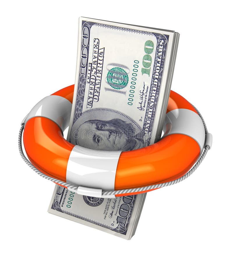 Dollar rescue stock illustration. Illustration of crunch - 29915848