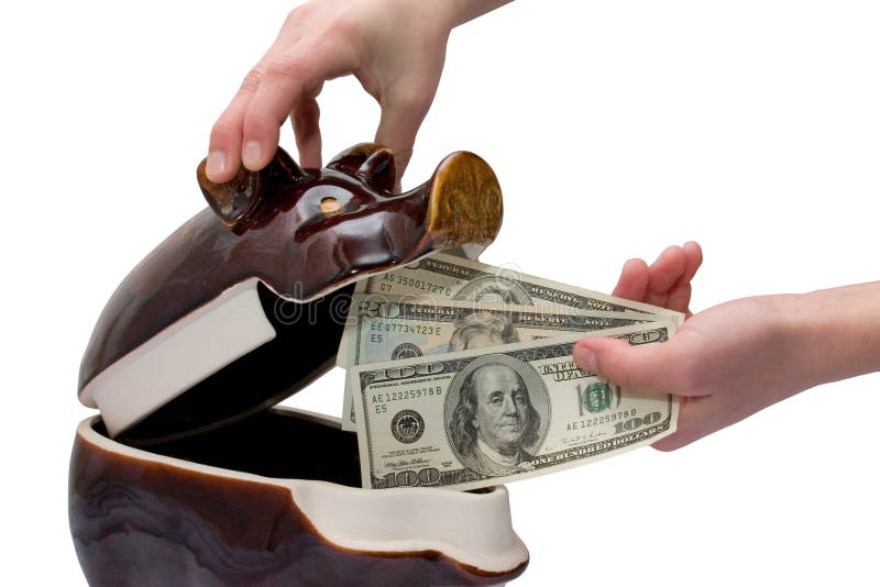 Saving of dollars stock image. Image of financing, hand - 579279