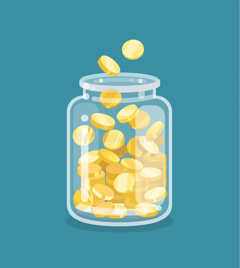 Saving flat money jar stock vector. Illustration of investment - 79280184 Saving flat money jar stock vector. Illustration of investment - 79280184
