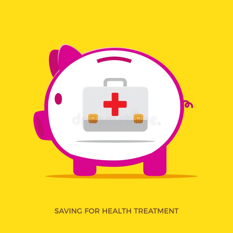 Saving for Health. Isolated Vector Illustration Stock Vector ...