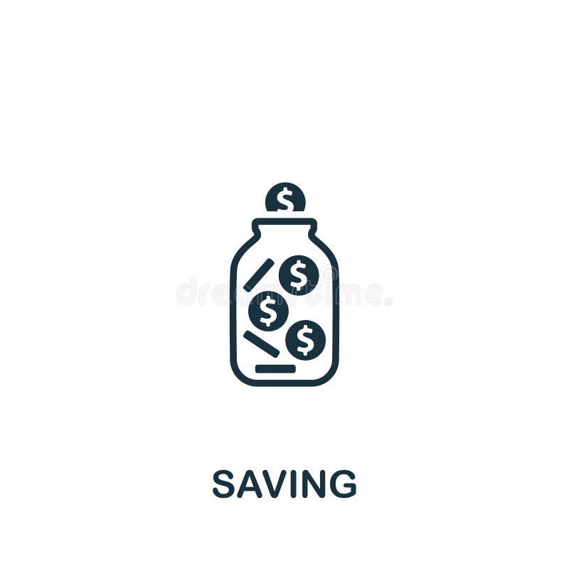 Saving Icon. Line Simple Icon for Templates, Web Design and ...